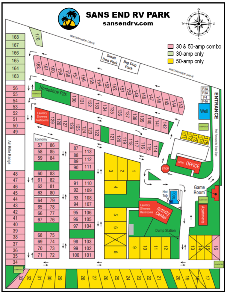 Park Map | Download Park Map | RV Resort Yuma AZ